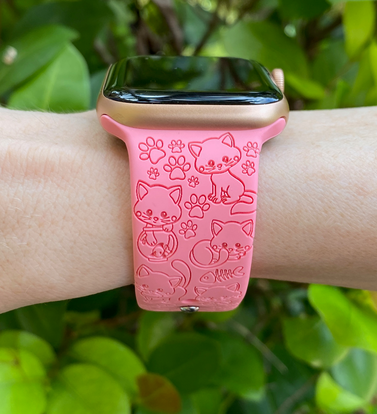 Cats Animal Apple Watch Silicone Engraved Band – Lux Bands Shop