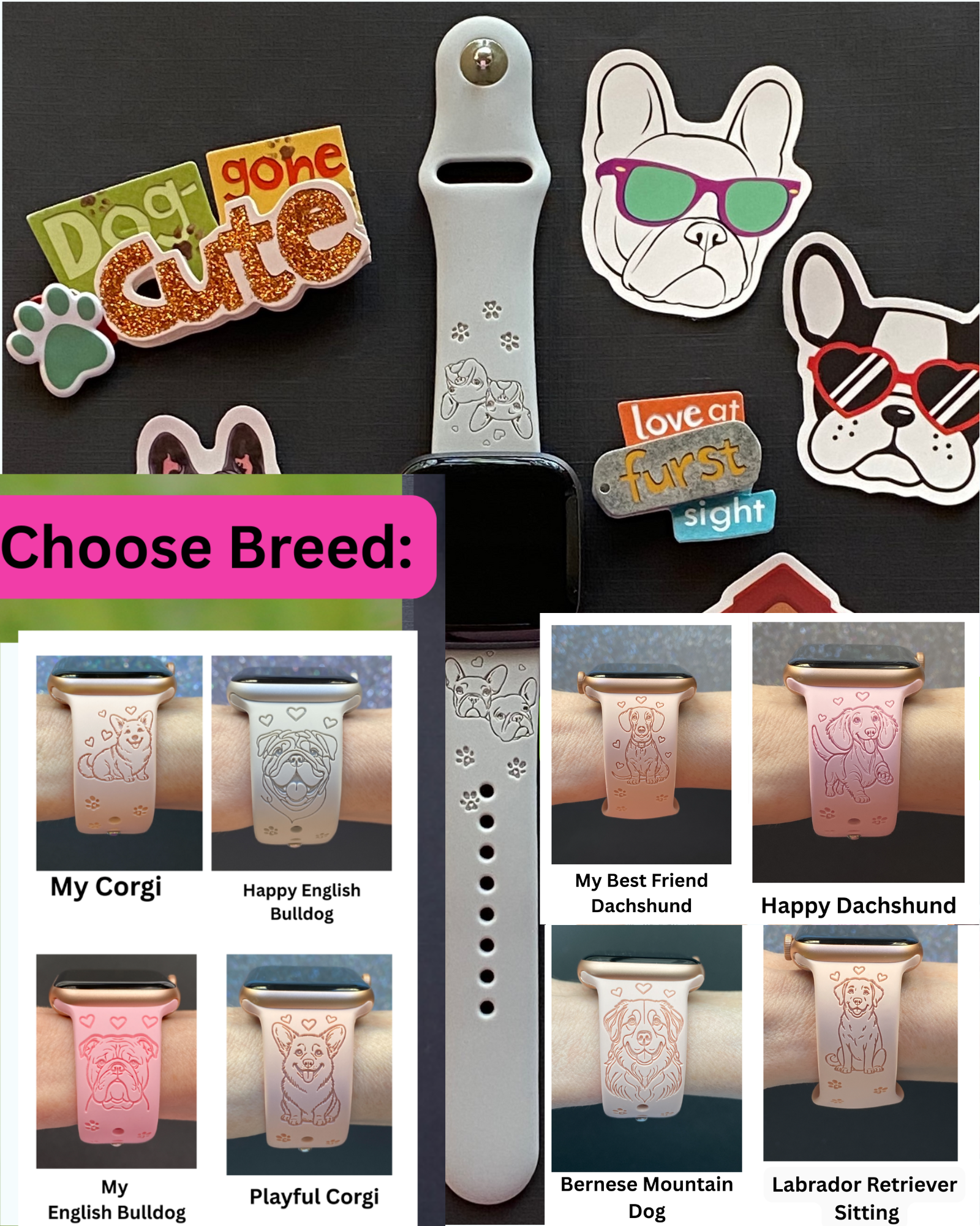 Dog Breed Fitbit Versa 1/2 Watch Band – Lux Bands Shop