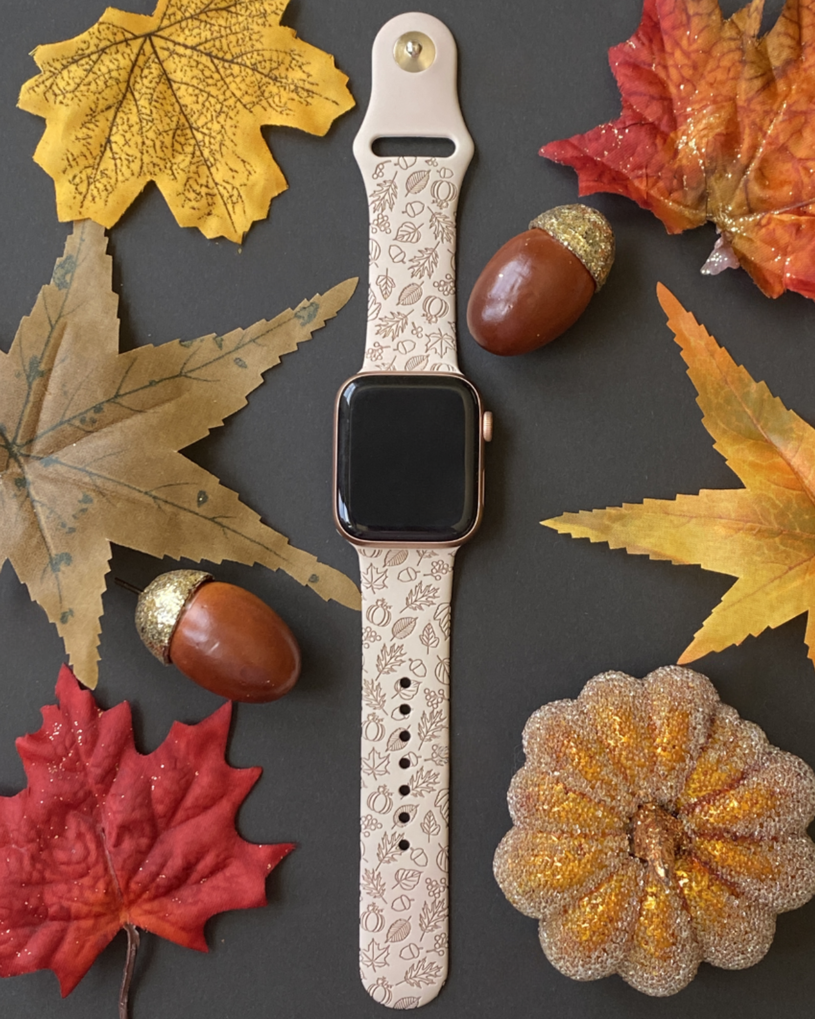 Fall Harvest Apple Watch Silicone Engraved Band – Lux Bands Shop