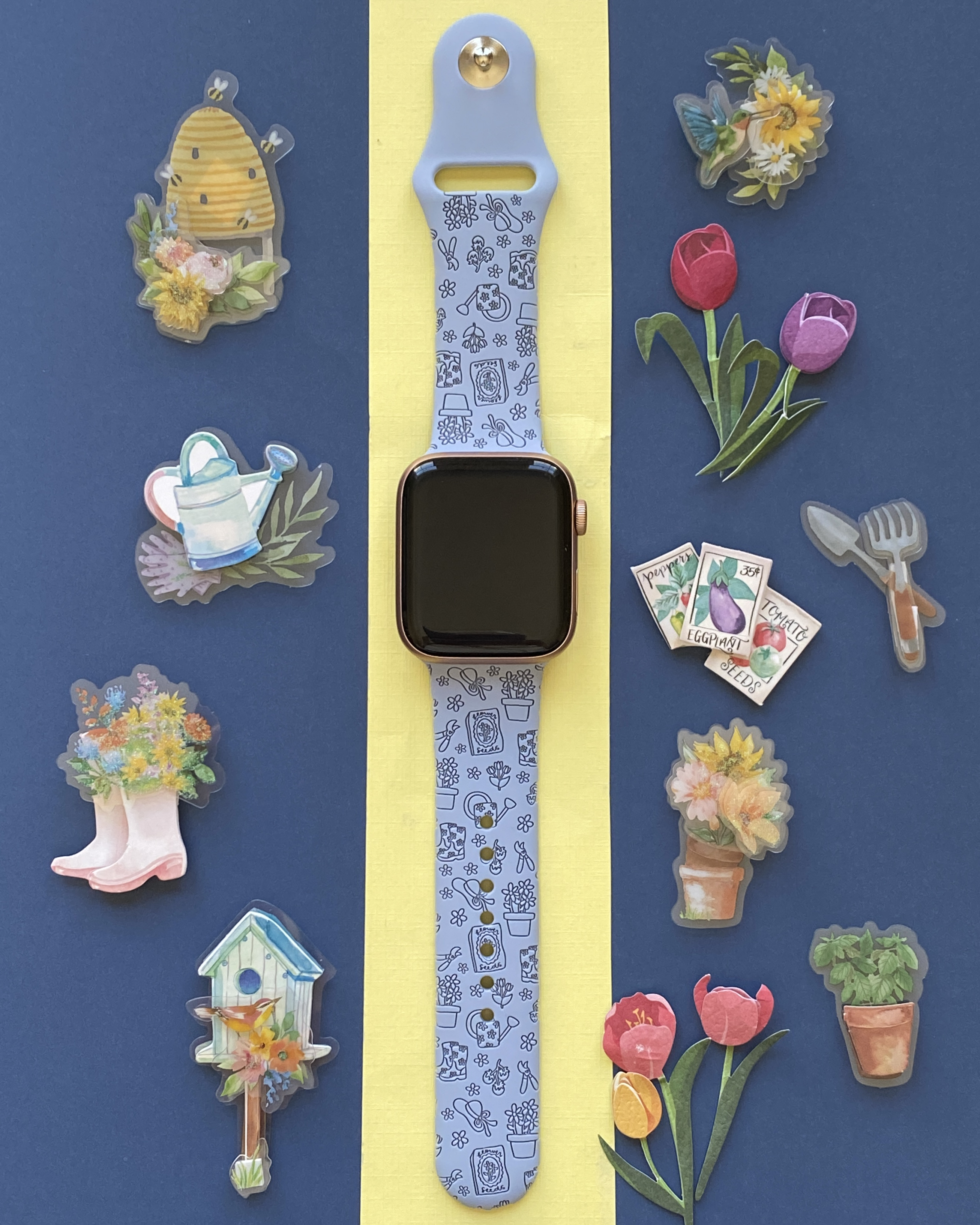 Gardening Apple Watch Silicone Engraved Band – Lux Bands Shop