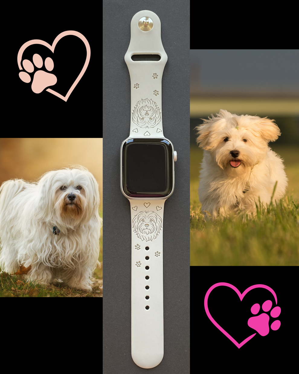 Havanese Dog Apple Watch Silicone Engraved Band – Lux Bands Shop