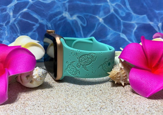 Turtles Apple Watch Silicone Engraved Band – Lux Bands Shop